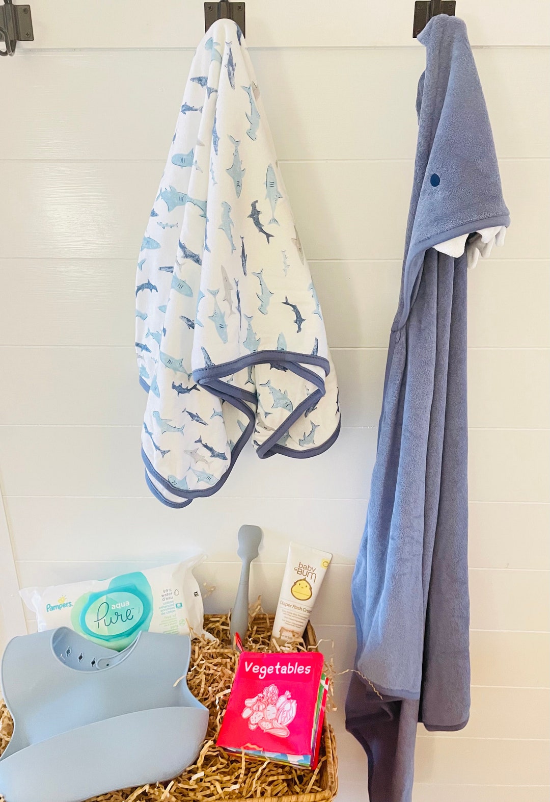 The Hooded Shark Bath Bundle Cute New Born Gift Set Baby - Etsy