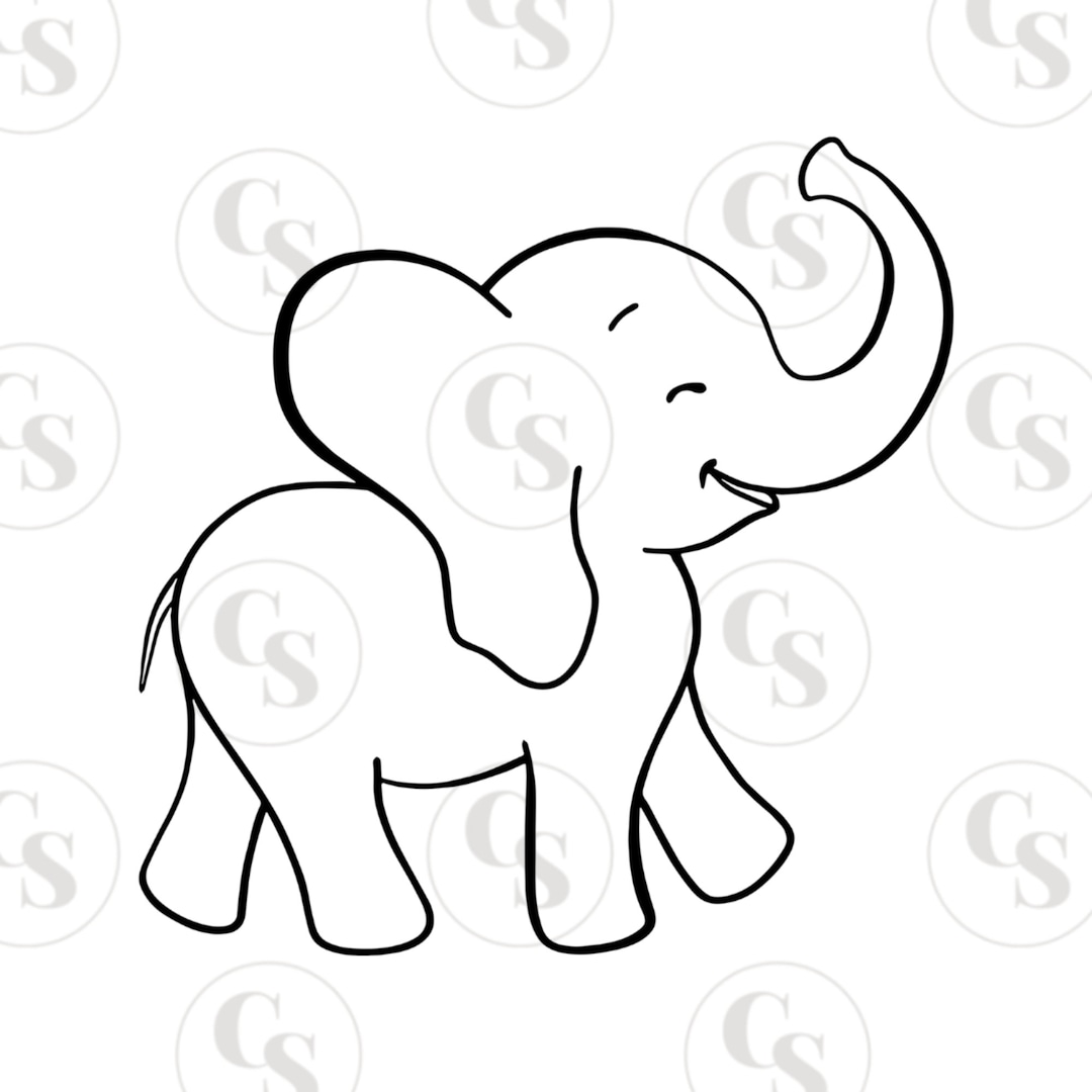 Elephant Walking SVG - Etsy