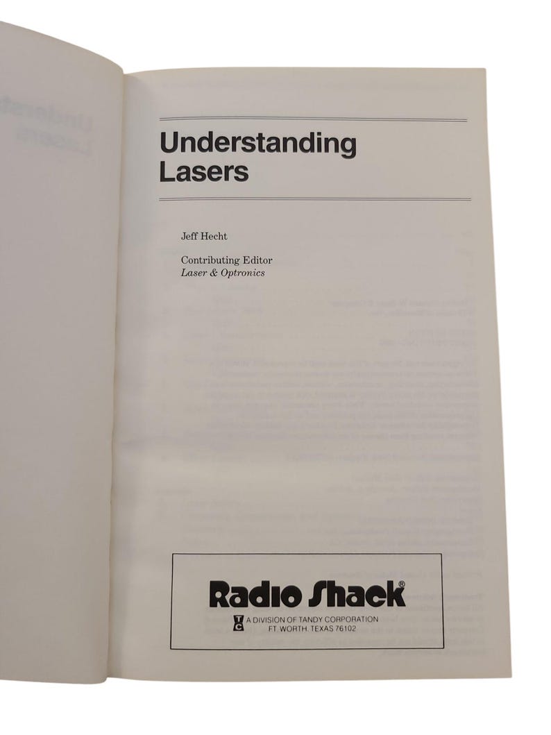 Understanding Lasers (1988) - Etsy
