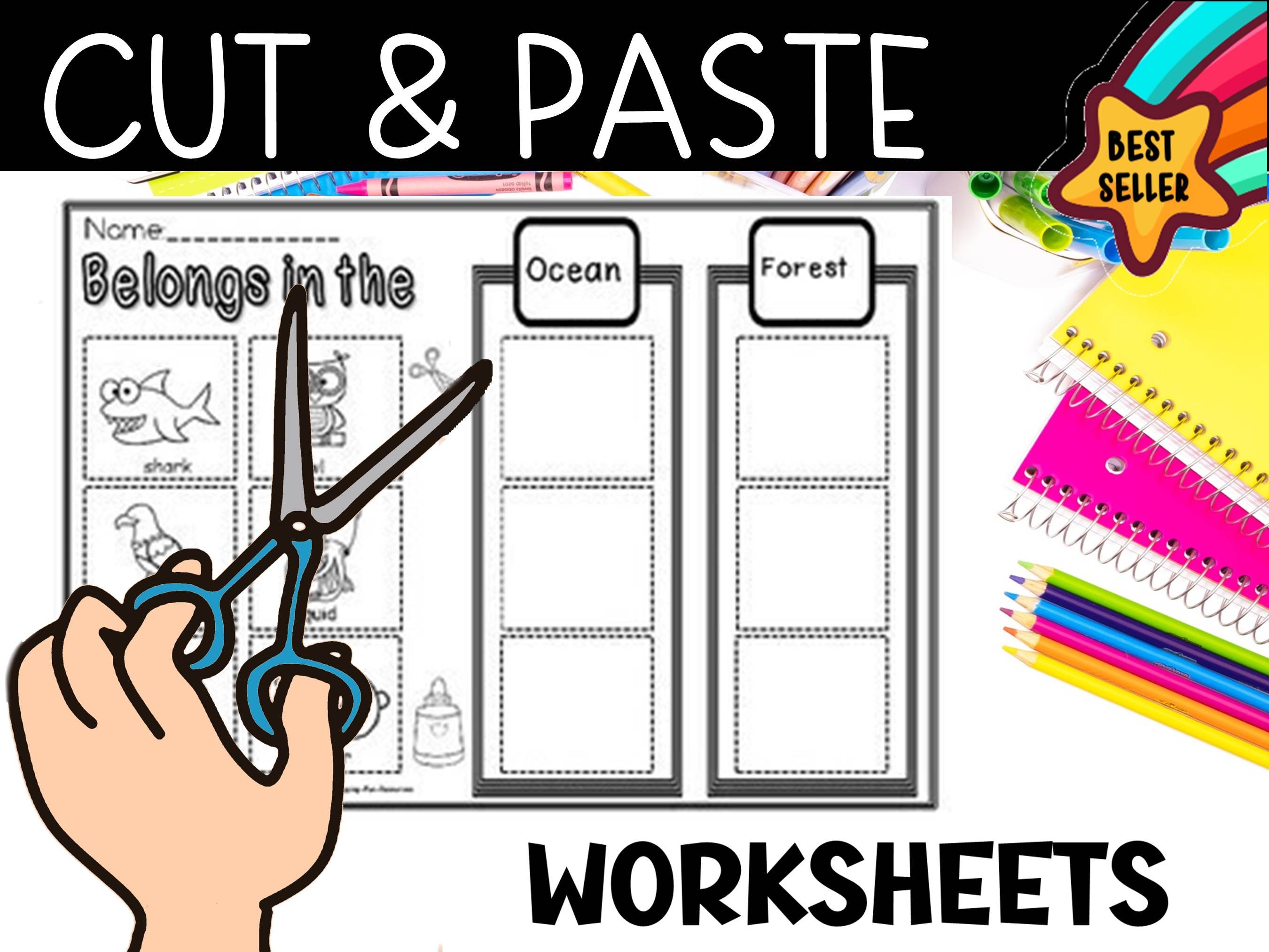 Cut and Paste Animals in Their Habitats|posters| Snakes and Ladders ...