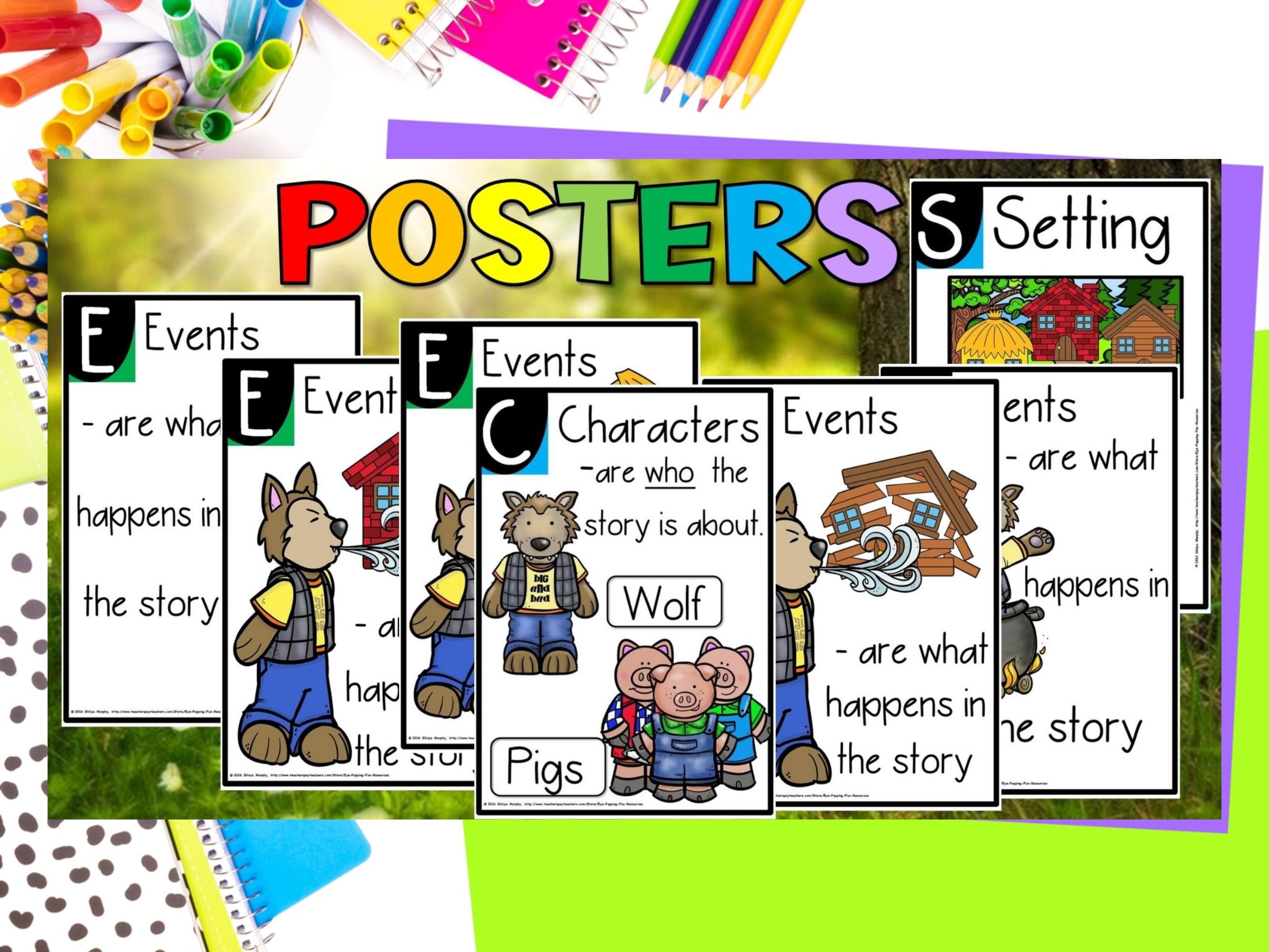 Three Little Pigs Activities|worksheets| Posters|wheel|cause and Effect ...