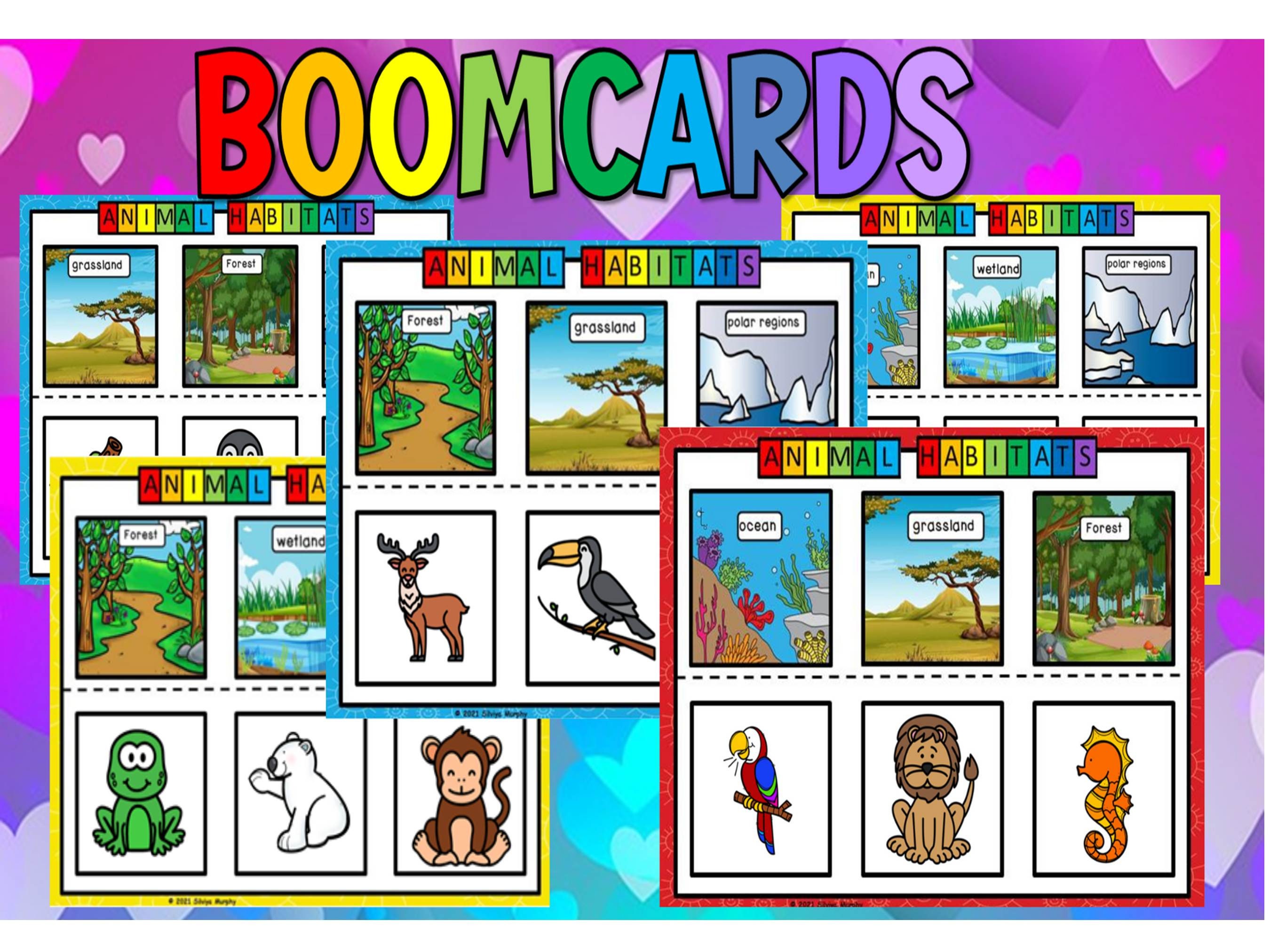 Cut and Paste Animals in Their Habitats|posters| Snakes and Ladders ...