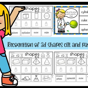 Kindergarten 3d Shapes Bundle|attributes of Shapes|boom Cards|sorting ...