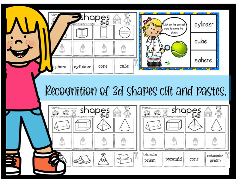 Kindergarten 3d Shapes Bundle|attributes of Shapes|boom Cards|sorting ...