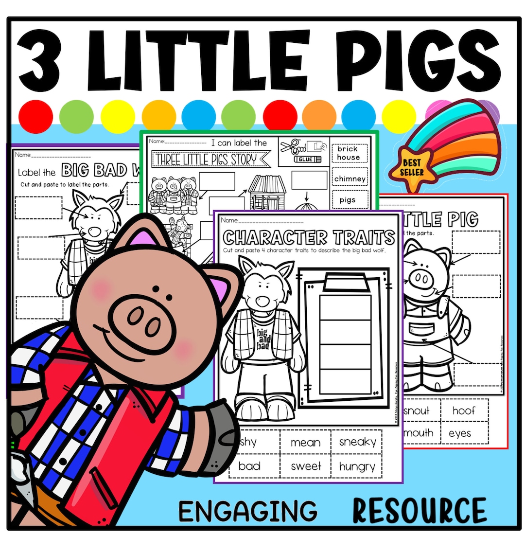 Three Little Pigs Activities|worksheets| Posters|wheel|cause and Effect ...