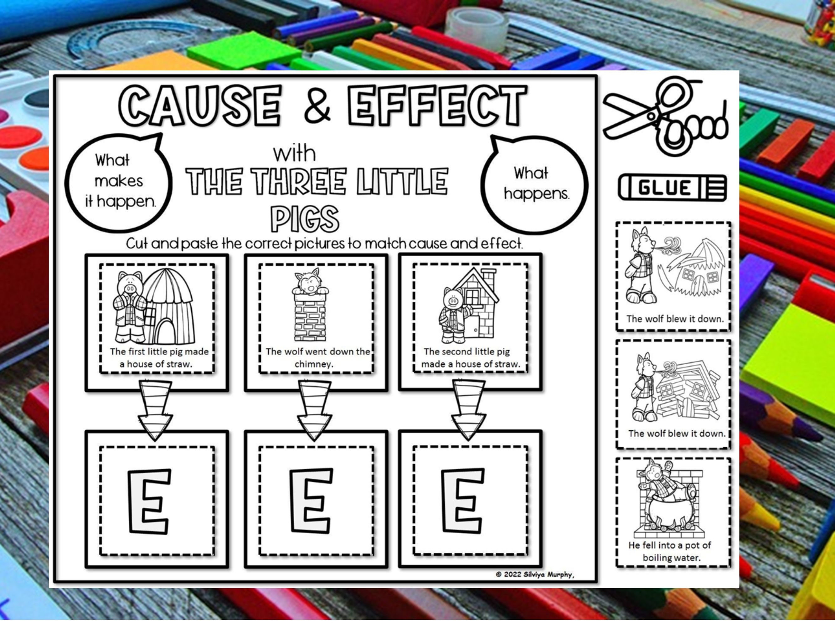 Three Little Pigs Activities|worksheets| Posters|wheel|cause and Effect ...