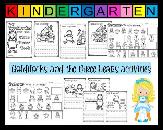 Goldilocks And The Three Bears Activities Kindergarten Goldilocks And