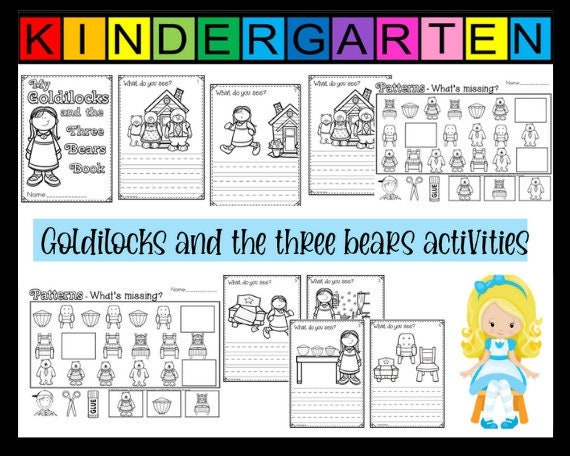 Goldilocks and the Three Bears Activities - Etsy