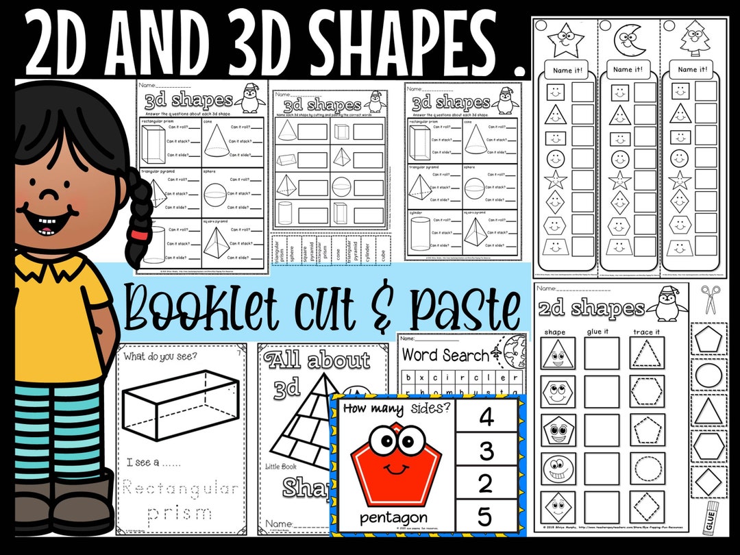 2d and 3d Shape Activities - Etsy