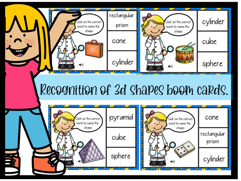 Kindergarten 3d Shapes Bundle|attributes of Shapes|boom Cards|sorting ...