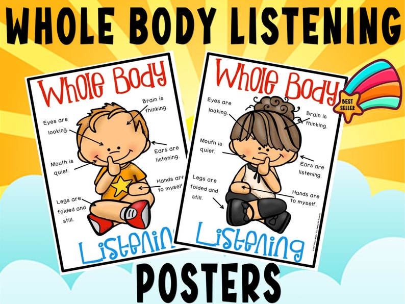 Whole Body Listening Poster|behavior Management|50% Off - Etsy