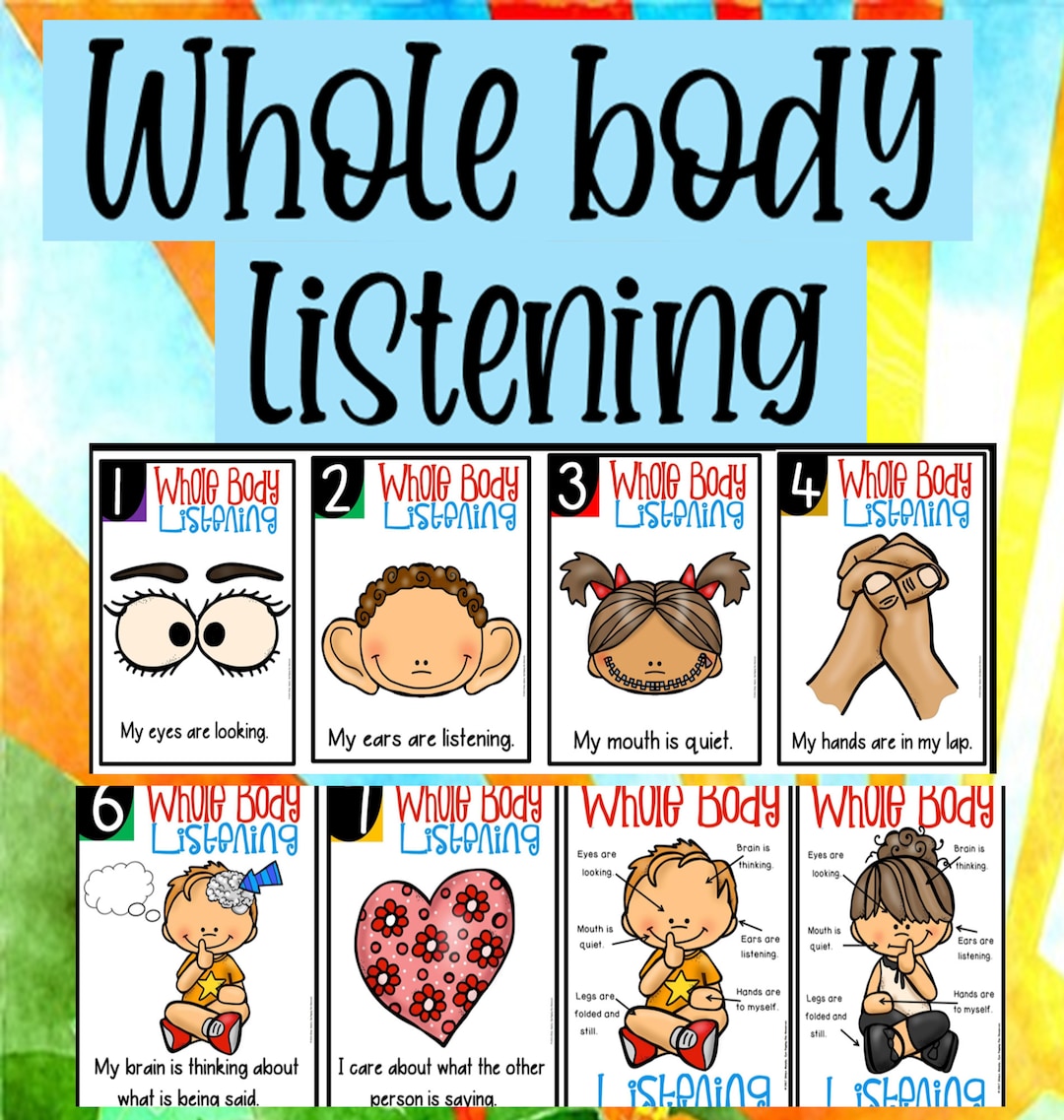 Whole Body Listening Bundle-powerpoint Game|posters and Worksheets|boom ...