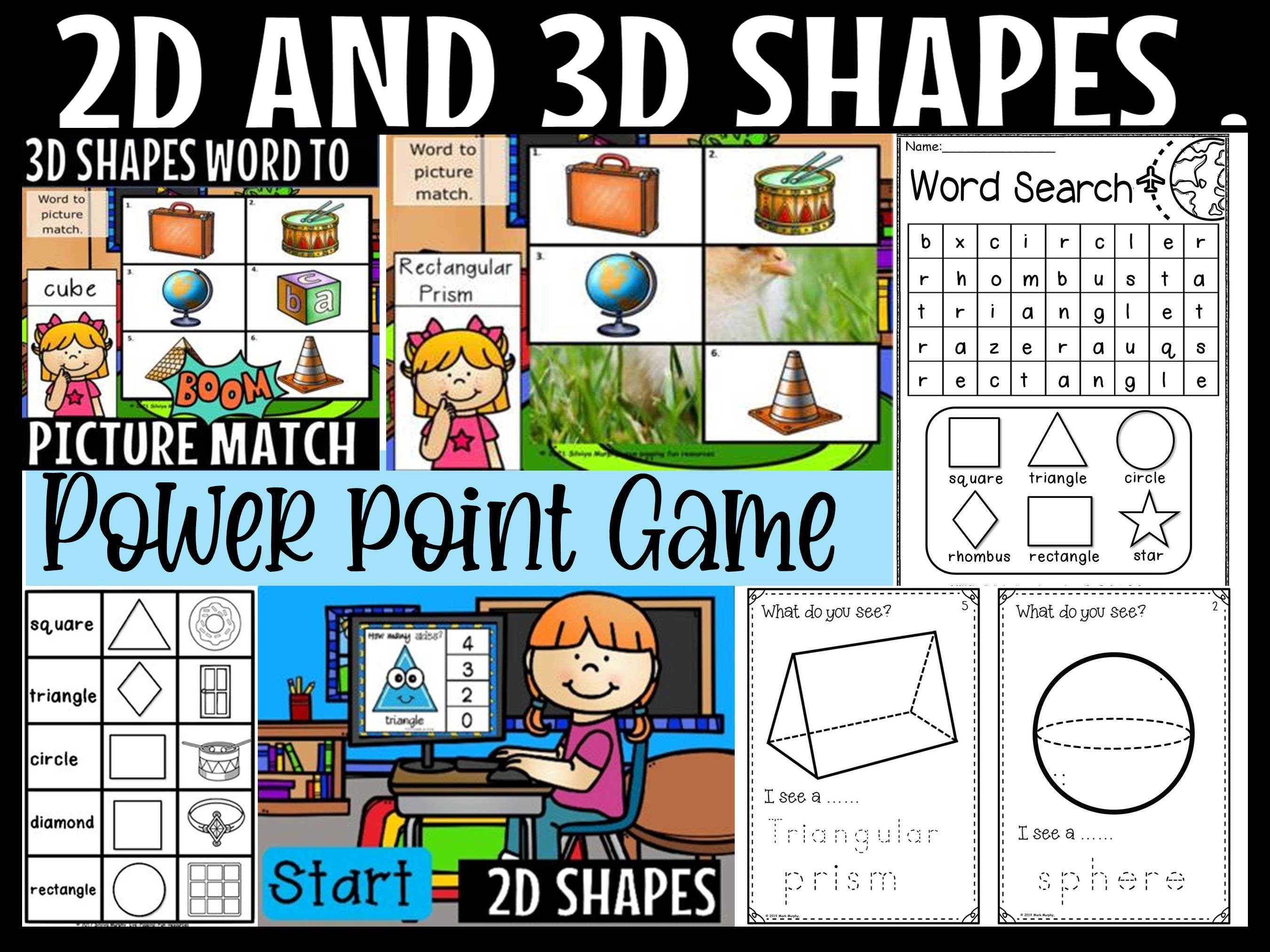 2d and 3d Shape Activities - Etsy