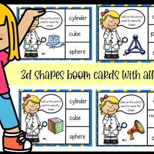 Kindergarten 3d Shapes Bundle|attributes of Shapes|boom Cards|sorting ...