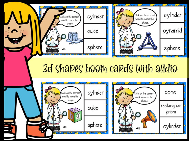 Kindergarten 3d Shapes Bundle|attributes of Shapes|boom Cards|sorting ...