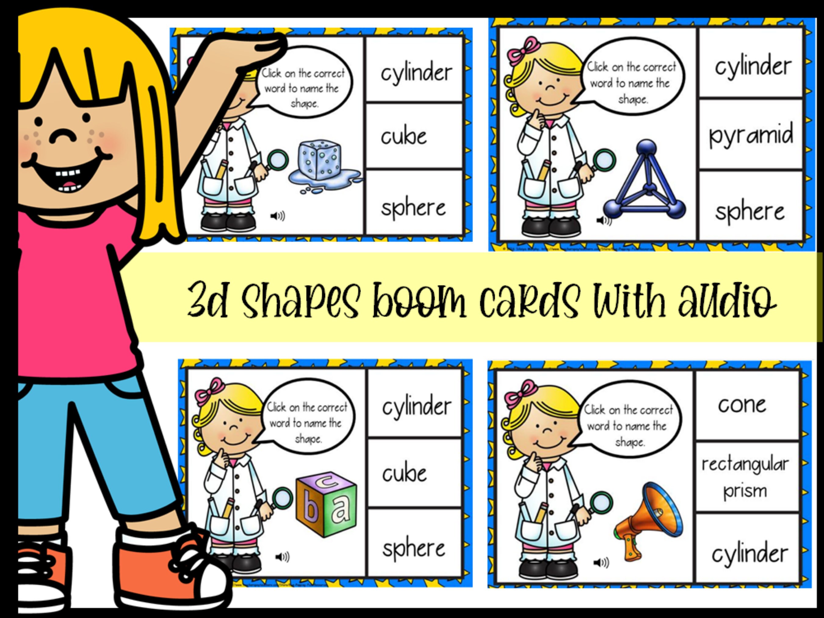 Kindergarten 3d Shapes Bundle|attributes of Shapes|boom Cards|sorting ...