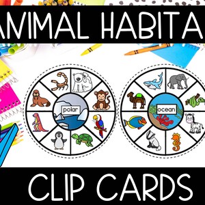 Cut and Paste Animals in Their Habitats|posters| Snakes and Ladders ...