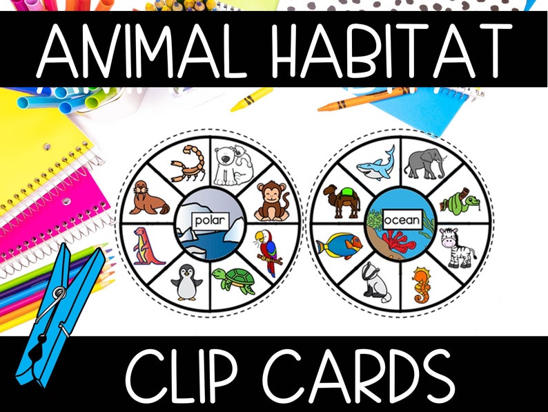 Cut and Paste Animals in Their Habitats|posters| Snakes and Ladders ...