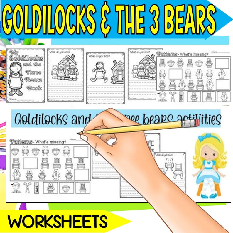 Goldilocks and the Three Bears Activities - Etsy