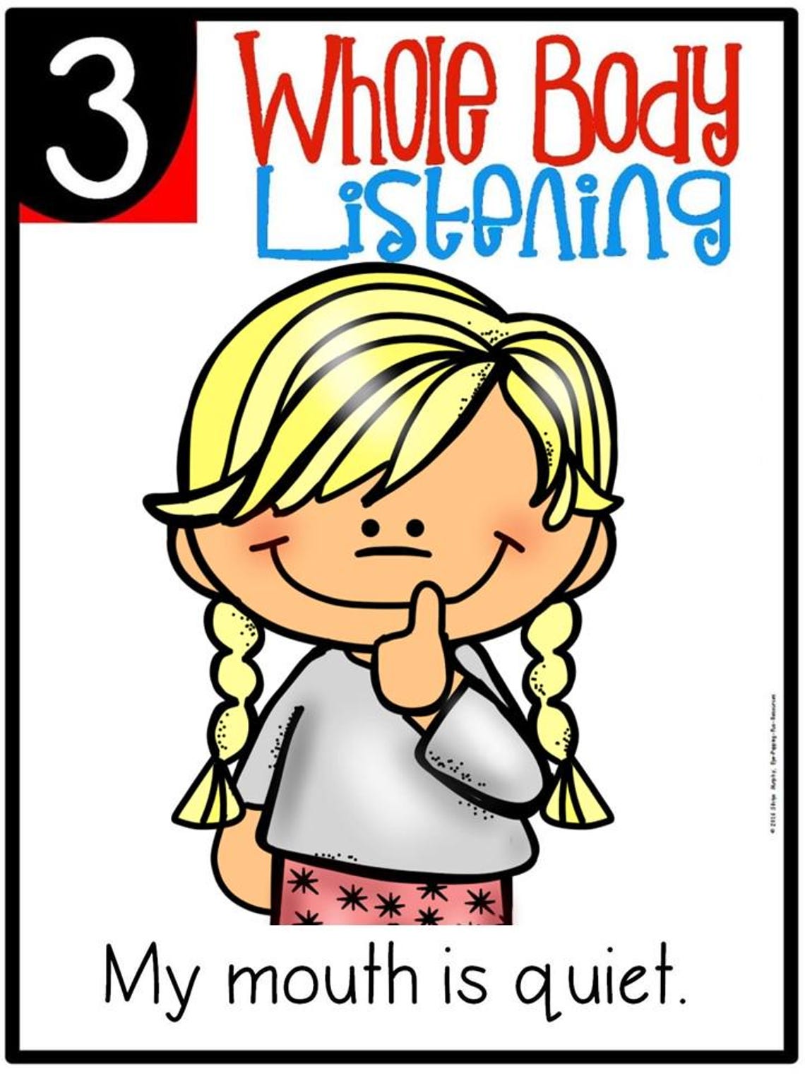 Whole Body Listening Poster|behavior Management|50% Off - Etsy