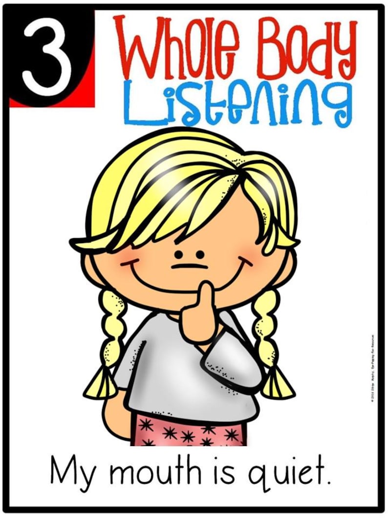 Whole Body Listening Poster|behavior Management|50% Off - Etsy