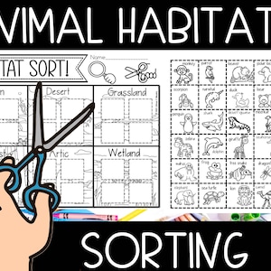 Cut and Paste Animals in Their Habitats|posters| Snakes and Ladders ...