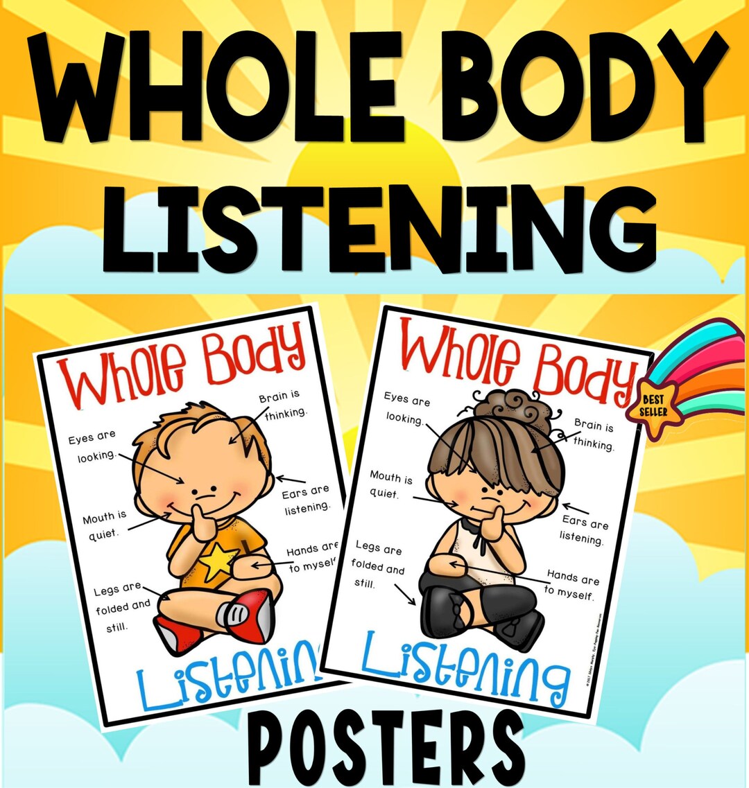 Whole Body Listening Poster|behavior Management|50% Off - Etsy