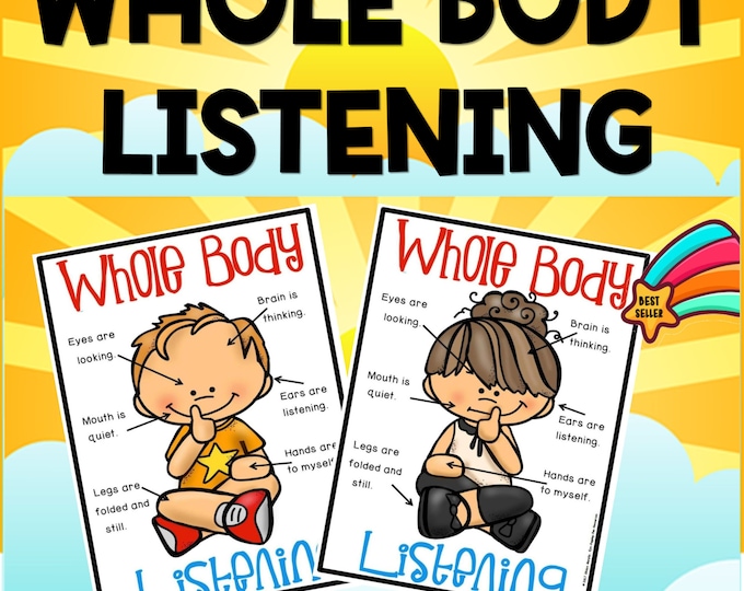 Whole Body Listening/5l's of Listening Classroom Display Posters - Etsy