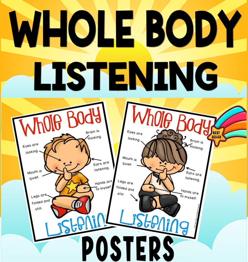 Whole Body Listening Poster|behavior Management|50% Off - Etsy