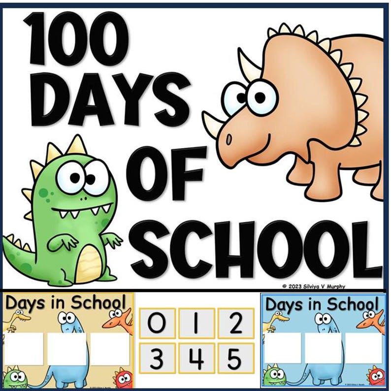 1oo Days of School Wall Chart and Worksheets - Etsy