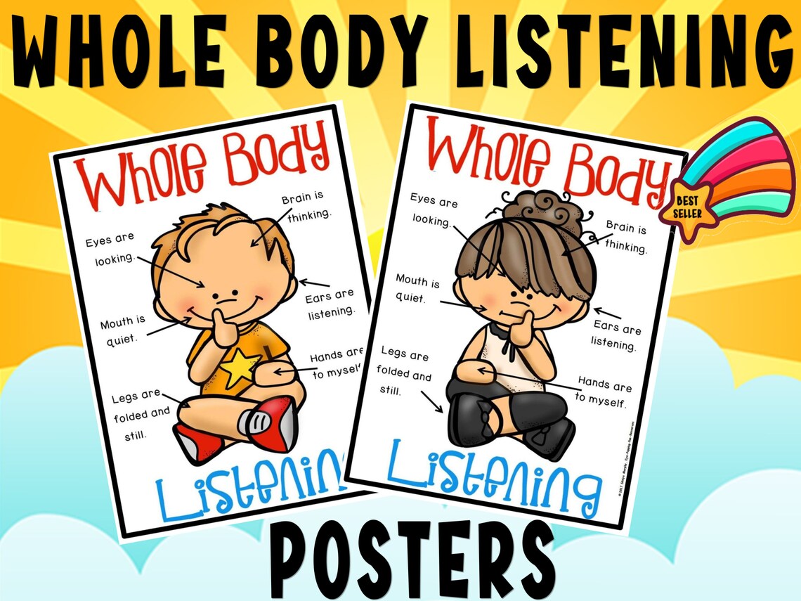 Whole Body Listening Poster|behavior Management|50% Off - Etsy