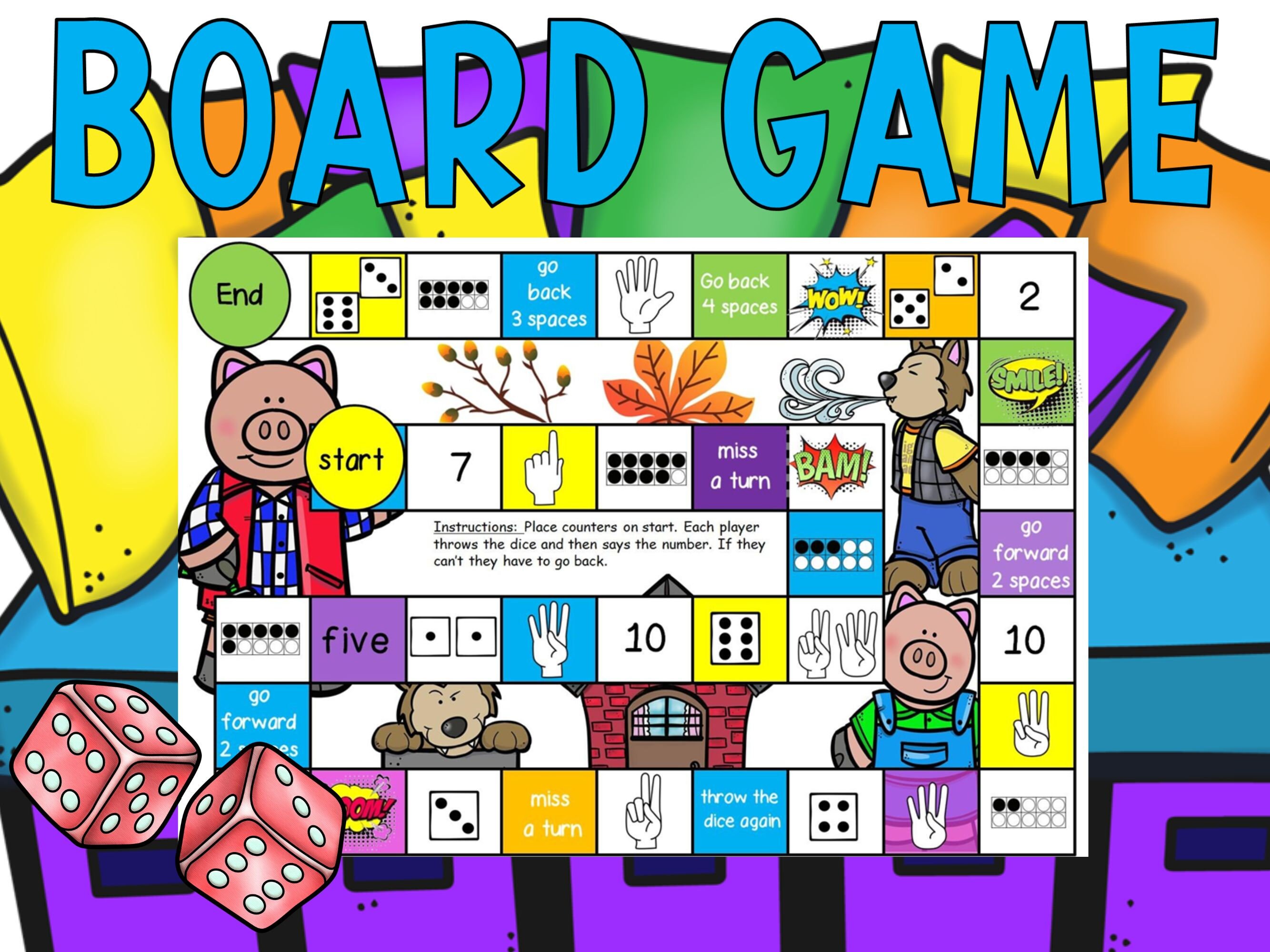 Three Little Pigs Activities|worksheets| Posters|wheel|cause and Effect ...