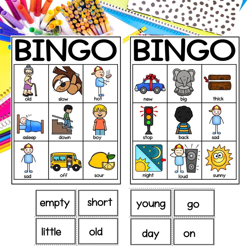 Bingo Opposites - Etsy