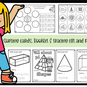 Kindergarten 3d Shapes Bundle|attributes of Shapes|boom Cards|sorting ...