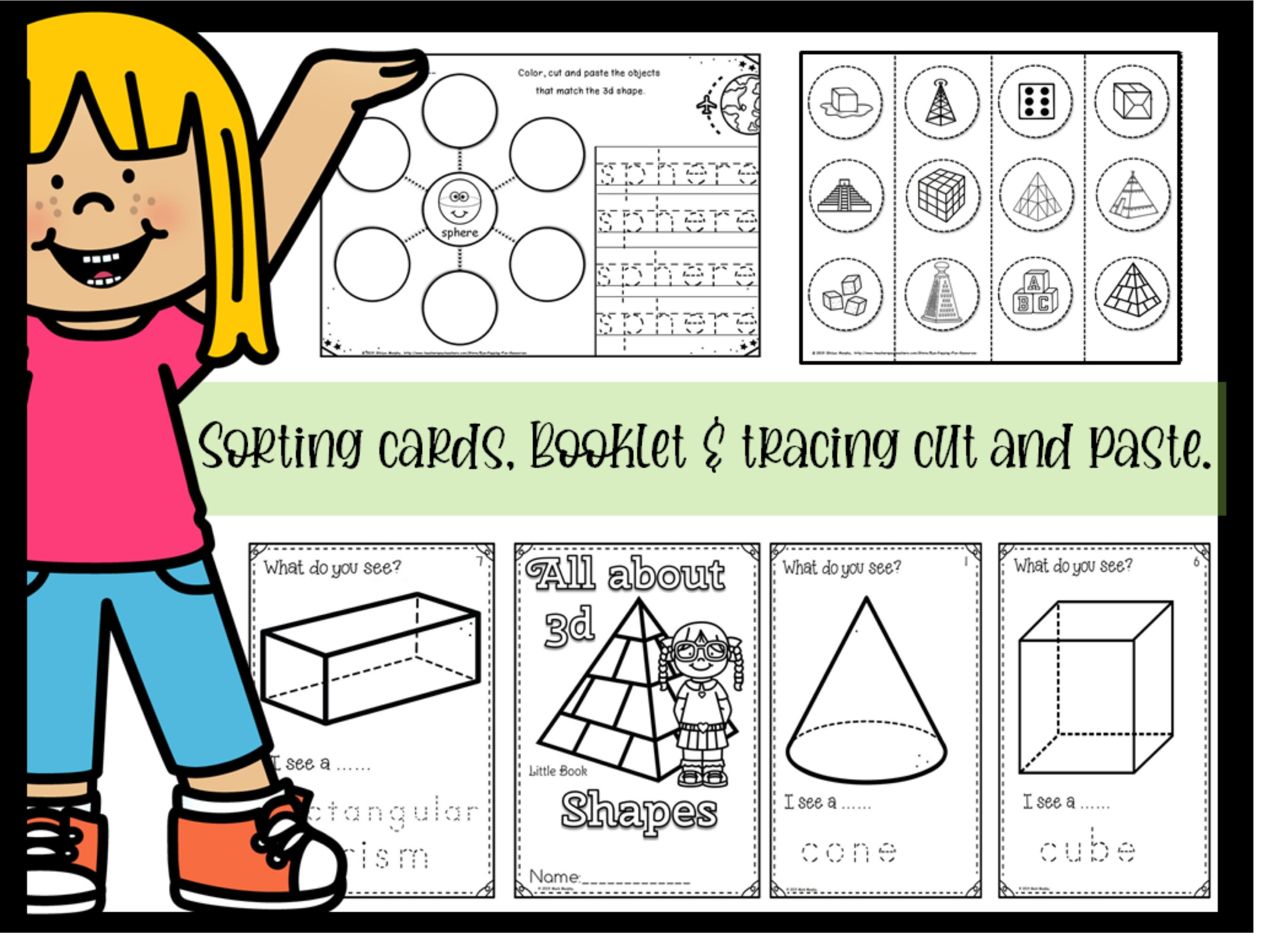 Kindergarten 3d Shapes Bundle|attributes of Shapes|boom Cards|sorting ...