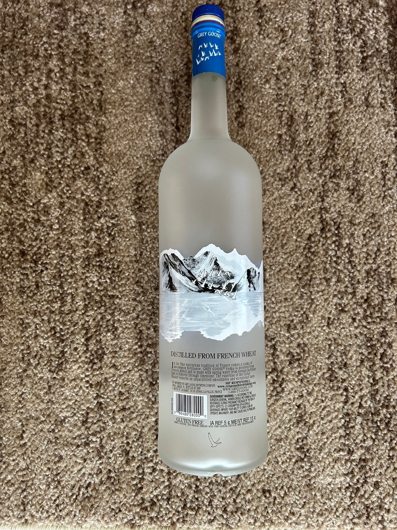 Grey Goose Bottle With Cork - Etsy