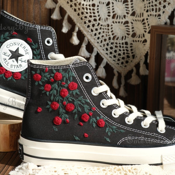 Red Rose Shoes - Etsy