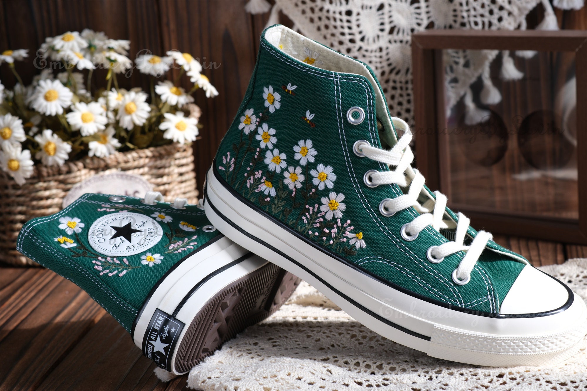 Converse Customisable Embroidered Shoes, 1970s Converse Chuck Taylor ...