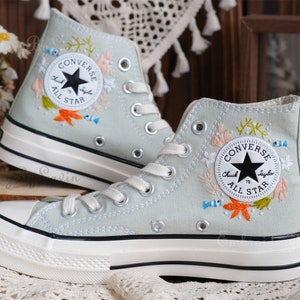 Converse Ocean Embroidered Shoes, 1970s Converse Chuck Taylor, Converse ...