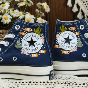Converse Ocean Embroidered Shoes, 1970s Converse Chuck Taylor, Converse ...