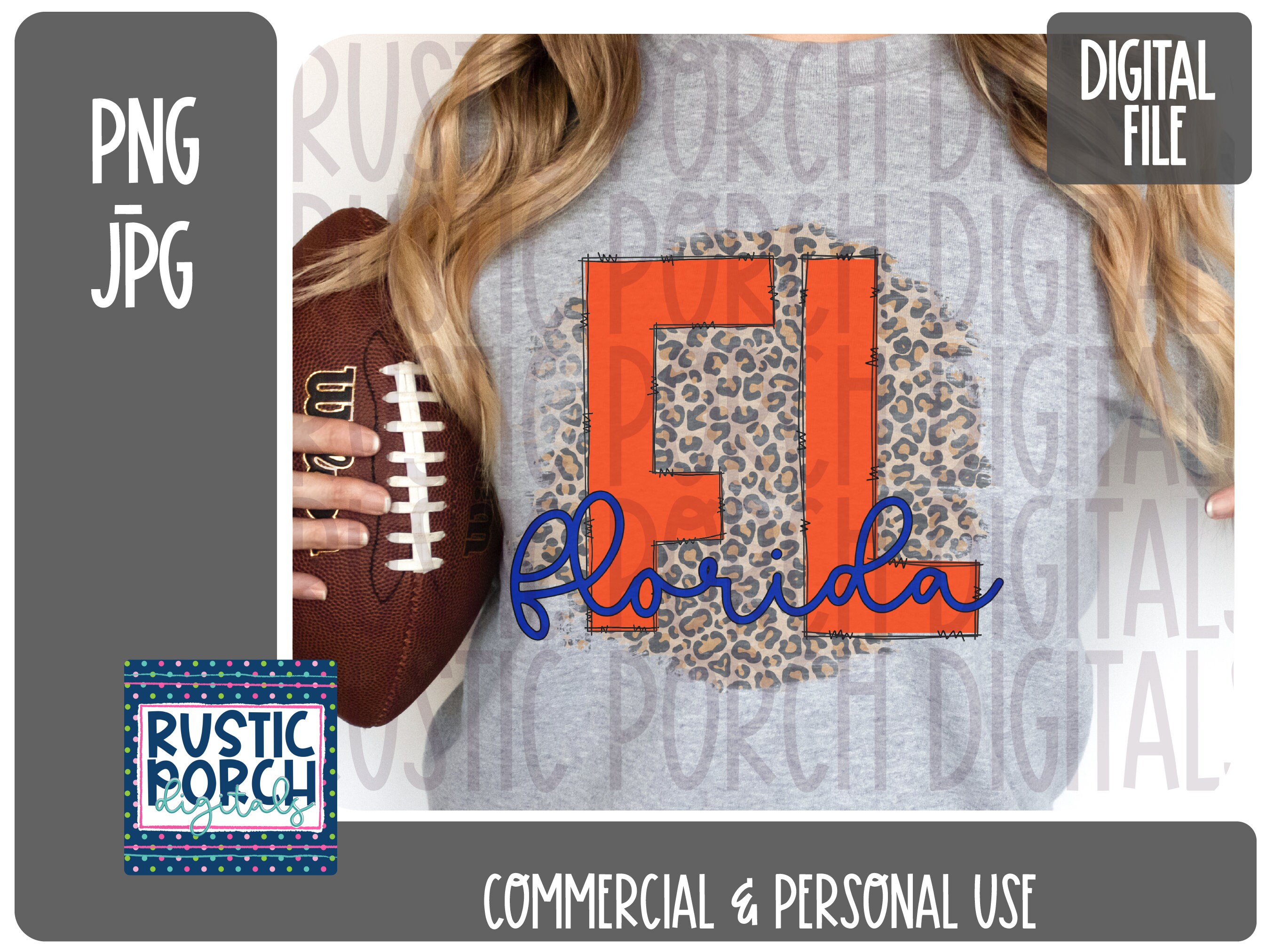 DIGITAL DOWNLOAD, Florida, FL, Leopard , Sublimation, Png Design ...