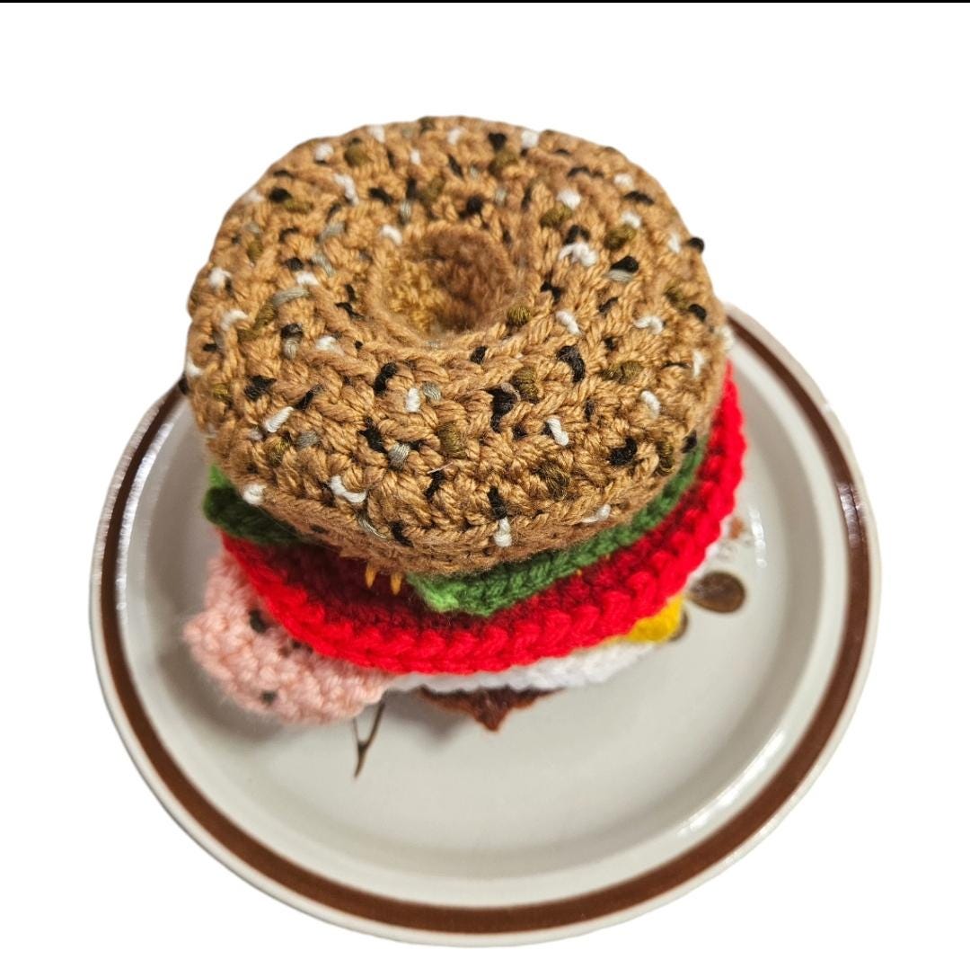 Crochet Bagel Coaster Set - Etsy