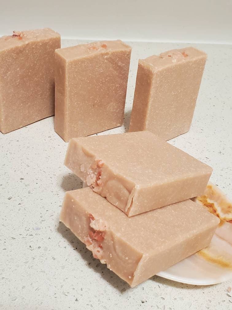 Exfoliating Salt Soap, Himalayan Pink Salt Spa Bar, Eucalyptus and ...