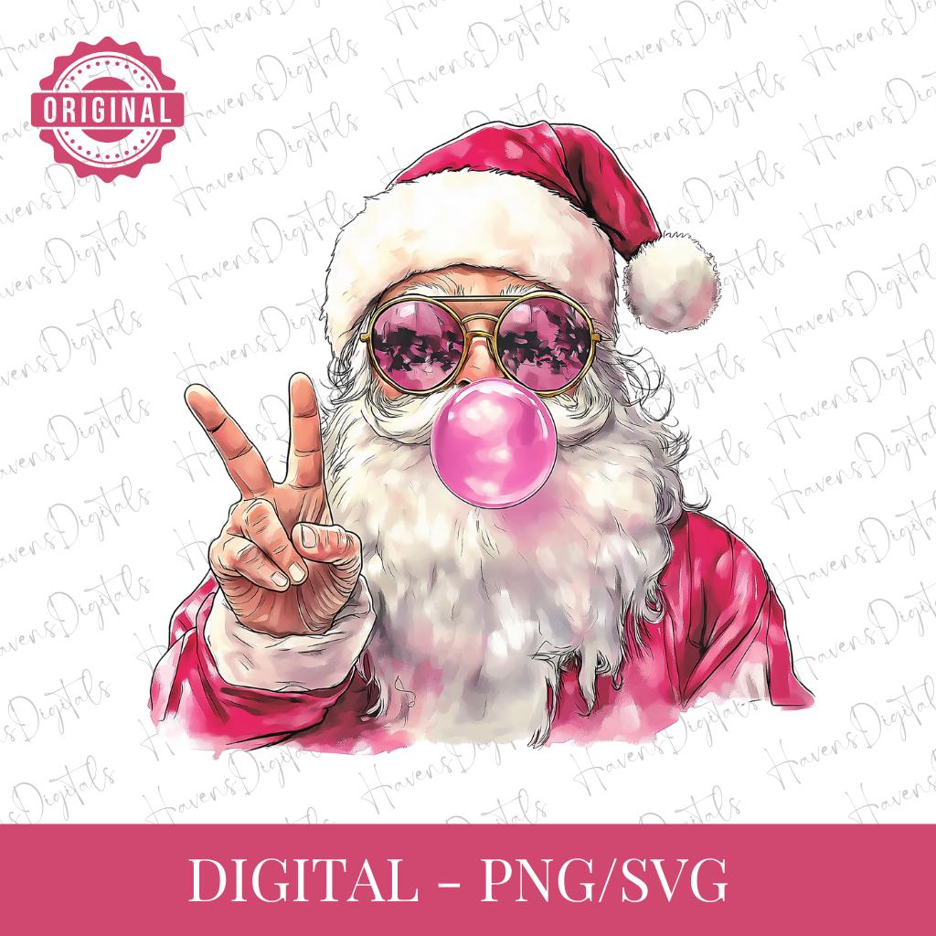Groovy Retro Santa Clipart Santa Claus SVG & PNG, Vintage Santa PNG ...