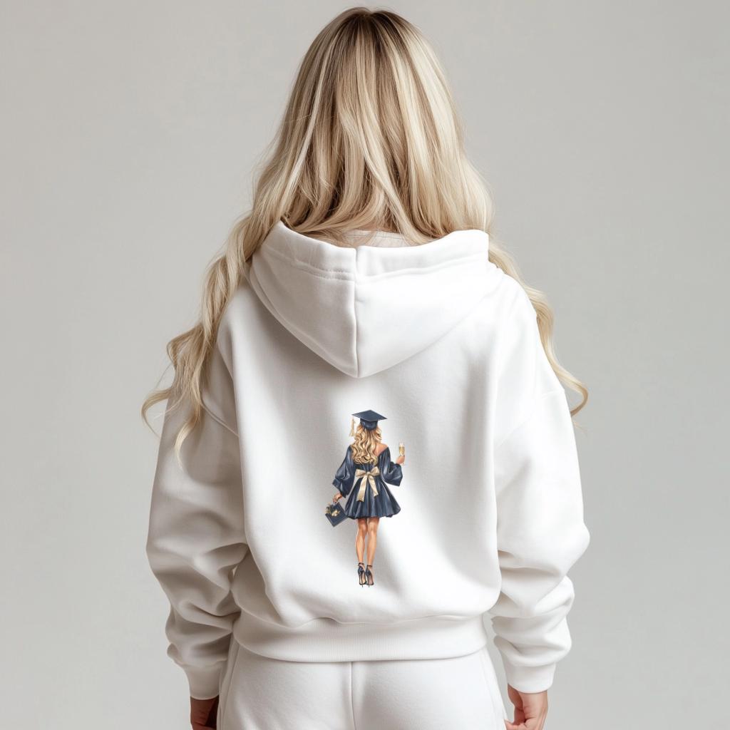 Graduation Girl Clipart – Class of 2025 Graduate PNG – Stylish Senior ...