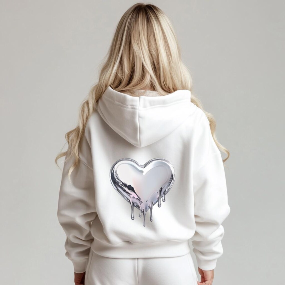 Chrome Drip Heart Clipart - Y2K Grunge, Cyberpunk, Chrome Hearts ...