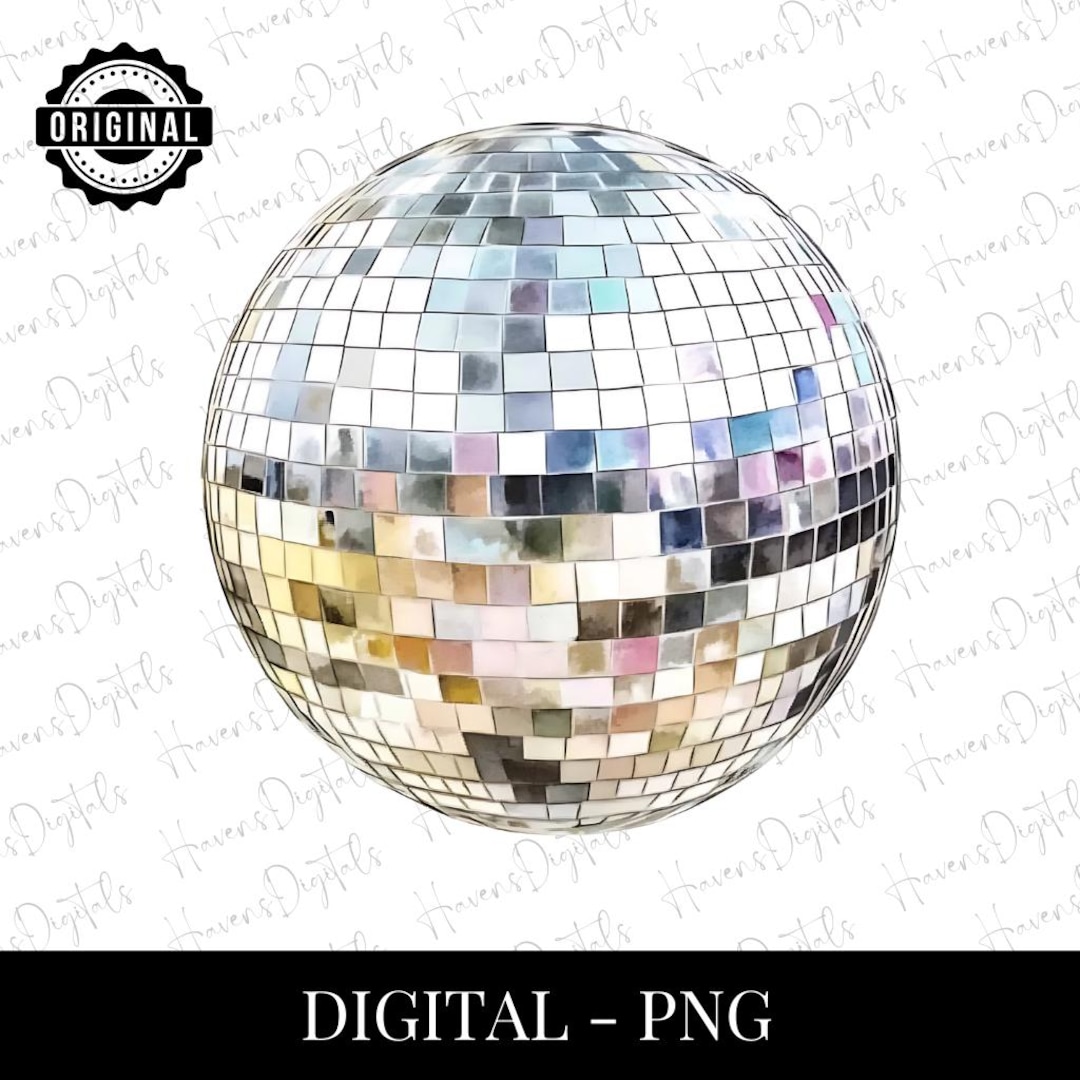 Disco Ball Clipart | Digital Download PNG | Y2K Stickers, Disco Ball ...