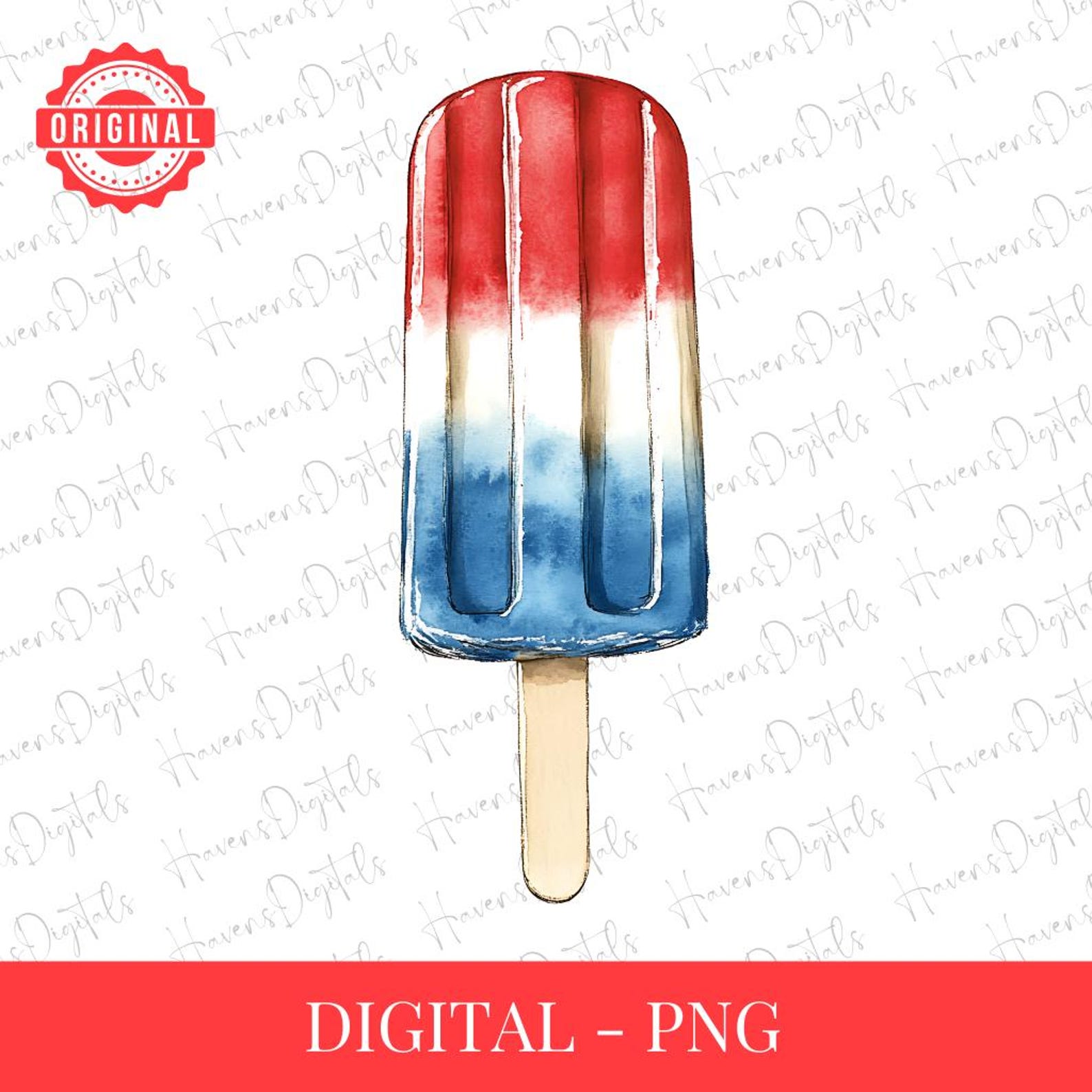 High Quality Patriotic Popsicle Clipart | Fourth of July PNG | Summer ...