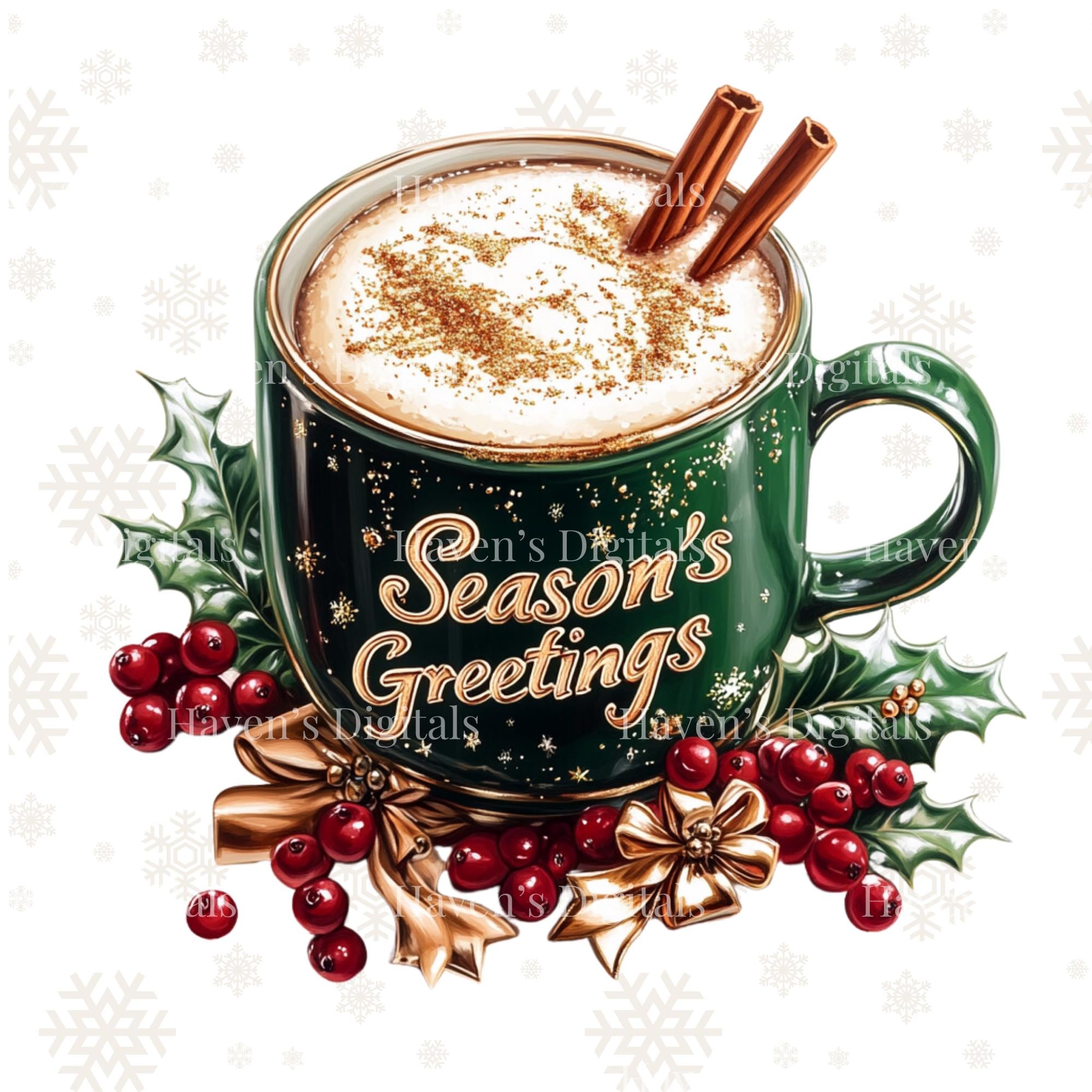 10 Christmas Drink Clipart Bundle – Festive Drink Icons, Hot Cocoa ...