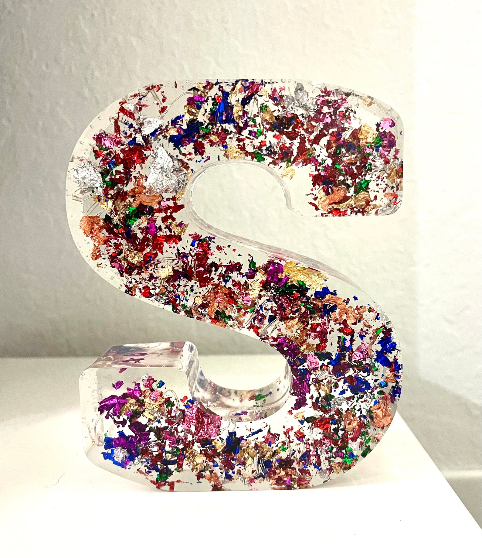 Floral Resin Letters Unique Custom Made Giant Resin Letter - Etsy
